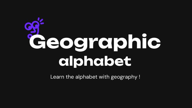 The geographic alphabet