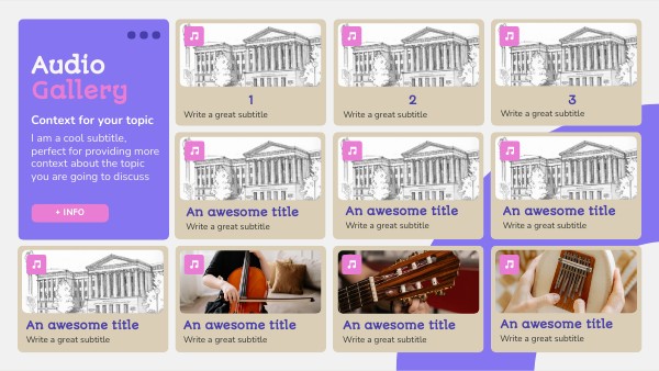 Galerie Audio | Genially