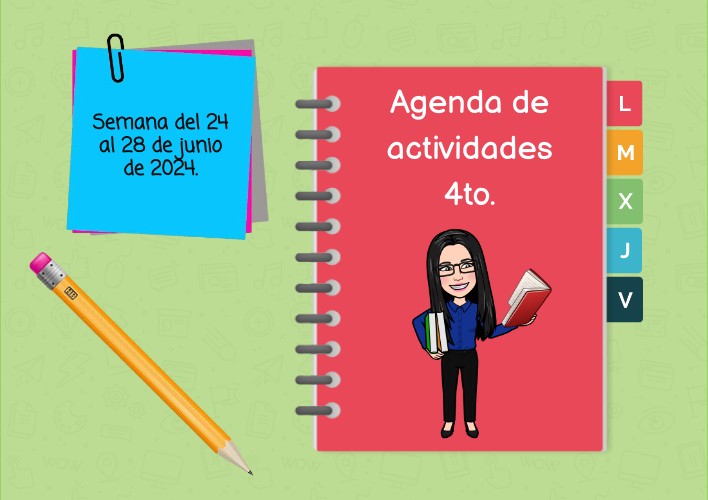 Agenda de actividades semana del 24 al 28 de junio de 2024 | Genially