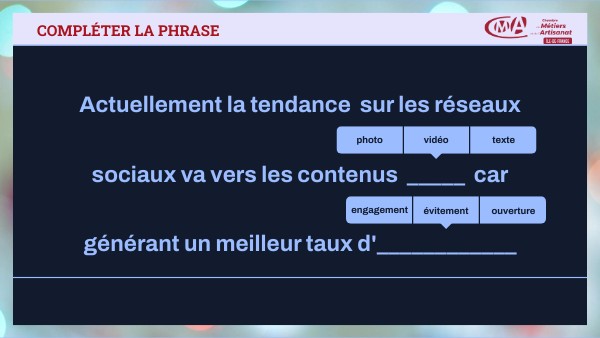 Compléter la phrase 2 -Stratégie RS | Genially