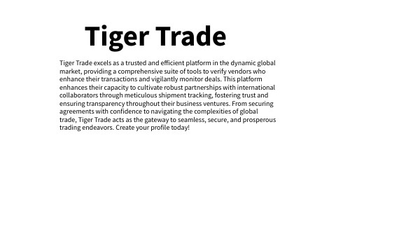 Tiger Trade