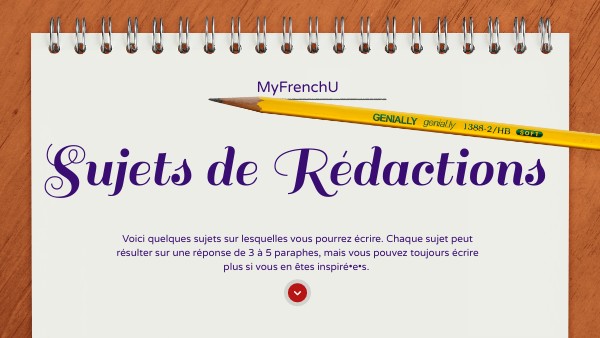 Sujets de rédactions