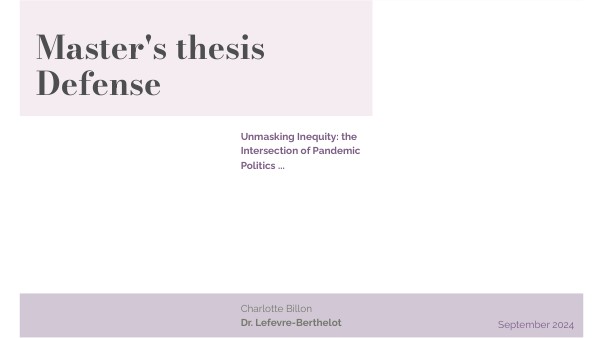 Thesis Defense | Genially