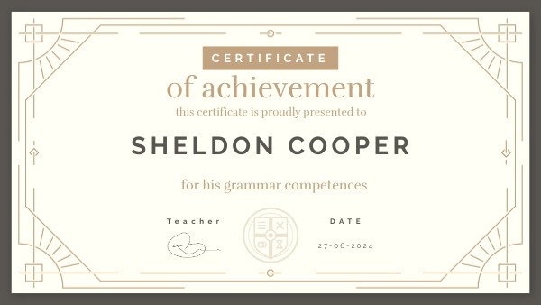 Classic Certificate | Genially