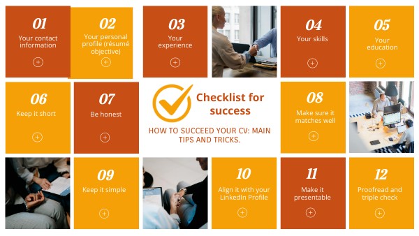 Checklist for success - CV | Genially