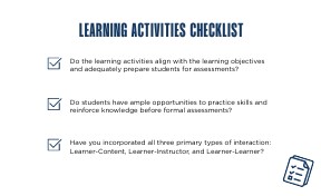 Activities Checklist