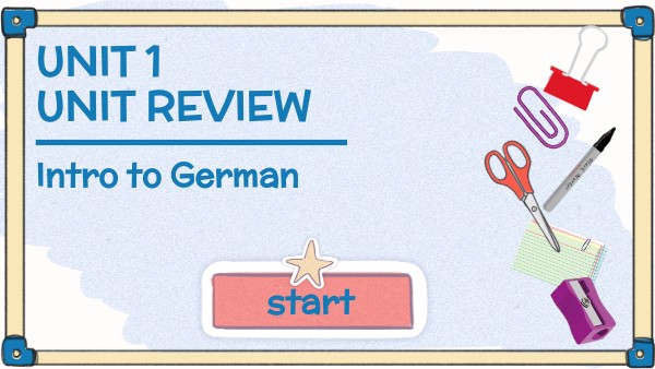 LOCKBOX UNIT 1 INTRO TO GERMAN