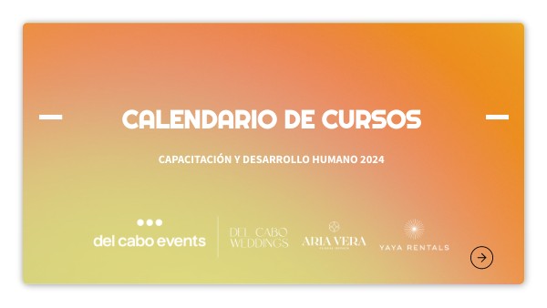 Calendario de Cursos 2024 | Genially