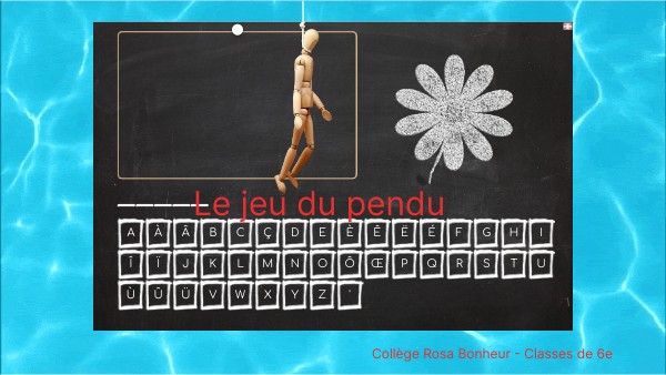 Le jeu du pendu (maths 6e)