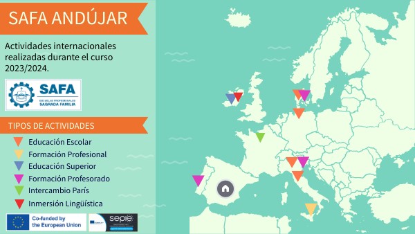 SAFA Andújar Mapa Erasmus 23/24 | Genially