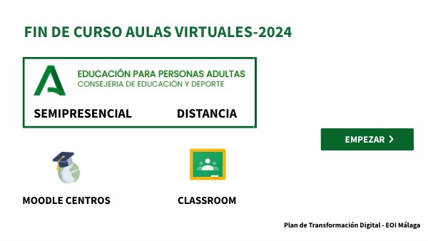 CIERRE AULAS VIRTUALES - EOI | Genially