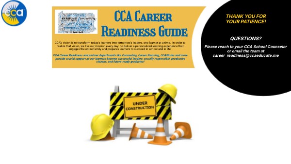 CCA Career Readiness Programs | Genially