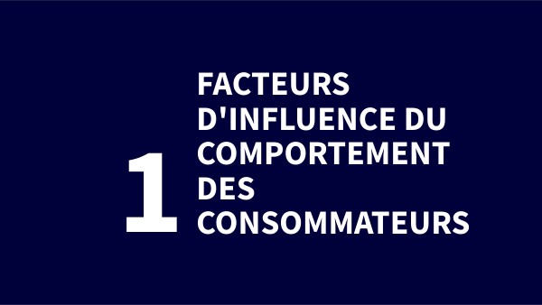 24 25 FACTEURS INFLUENCE Le comportement du consommateur | Genially
