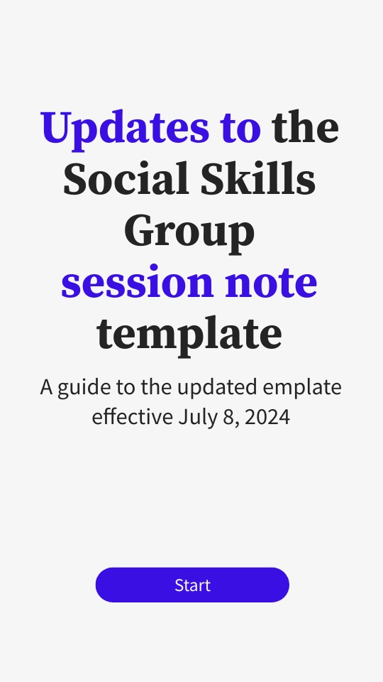 Updates to the SSG Note Template