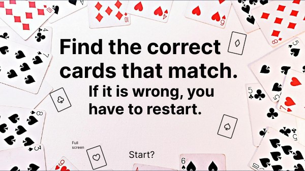 Find the cards! | Genially