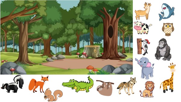 Animals in the forest | Genially