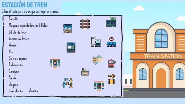 Vocabulario Estación de Tren | Genially