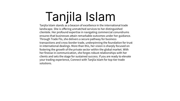 Tanjila Islam | Genially