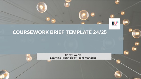Coursework brief template