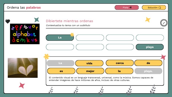 Ordena las palabras edu | Genially