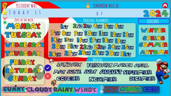 CALENDAR super mario | Genially