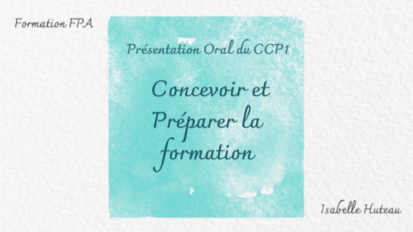 Présentation Oral CCP1