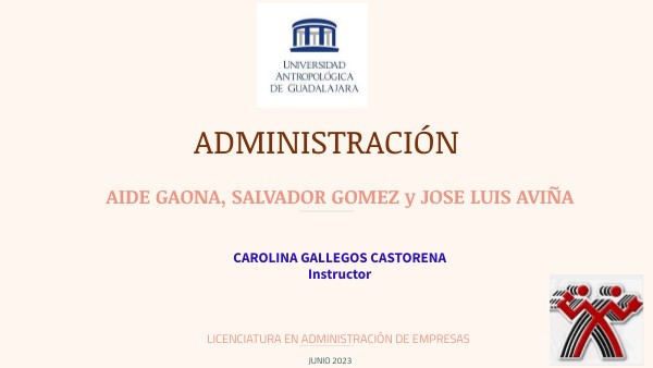 Proyecto Final: Administración | Genially