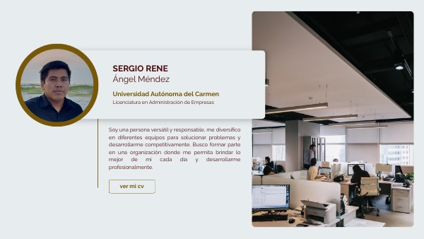 CV Interactivo Sergio Rene | Genially