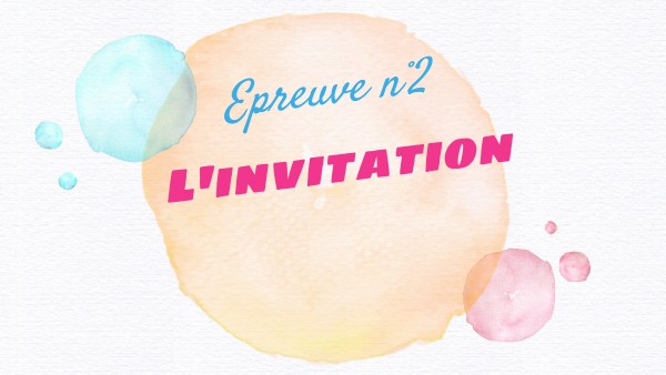 L'invitation | Genially
