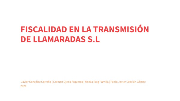 TFM MAF. Llamaradas SL | Genially