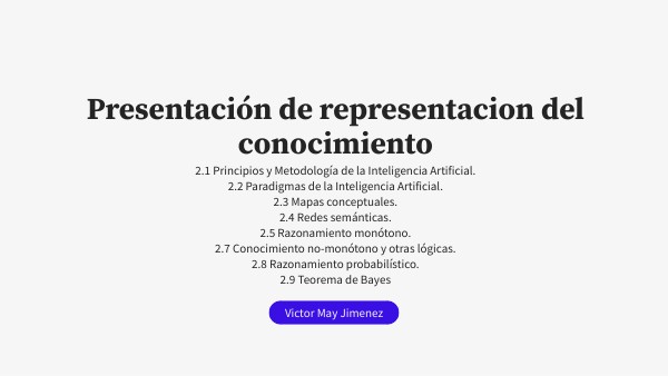 Presentación de representacion del conocimiento