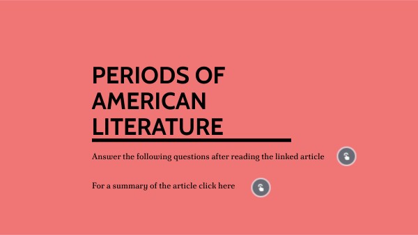Periods of American Literature