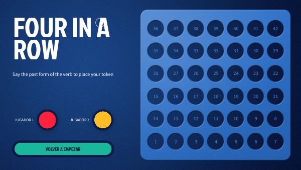 Four in a row Irregular verbs