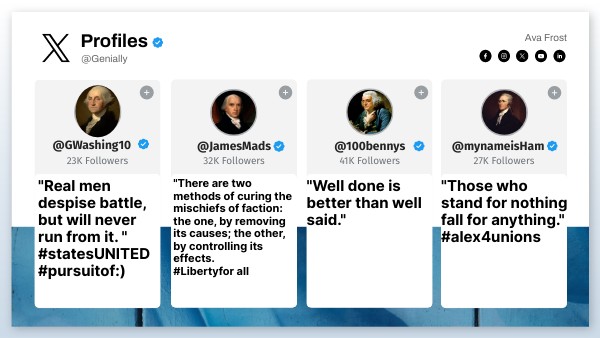 X Profiles Showcase | Genially