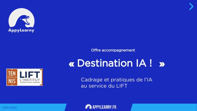 Offre de formation IA LIFT 2024 | Genially