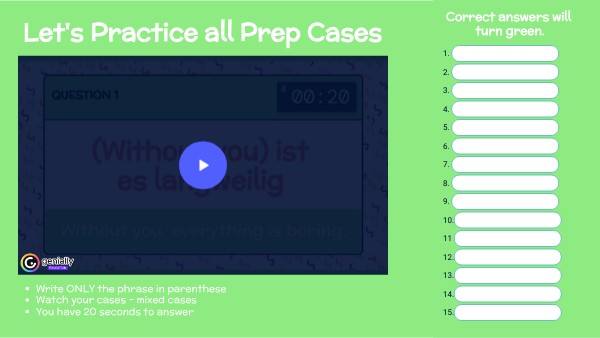 LET'S PRACTICE ALL PREP CASES