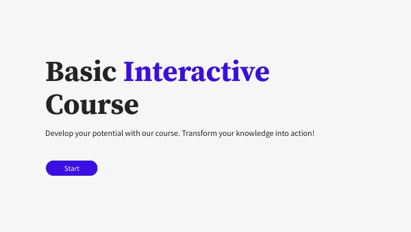 Basic Interactive Course
