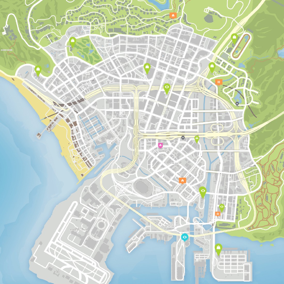 8-8 GTA City Locations | Genially