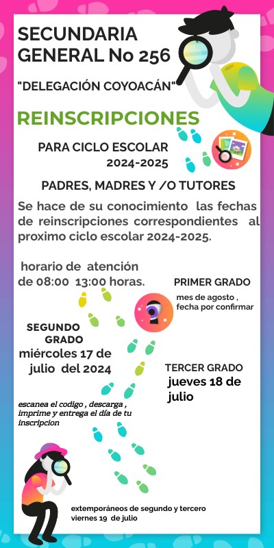 Reinscripciones 2024-2025 | Genially