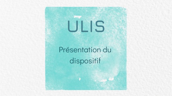 Présentation dispositif ULIS