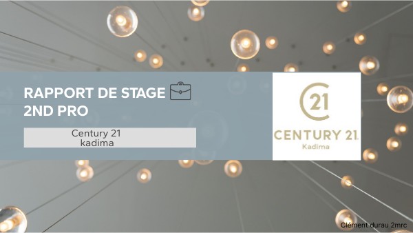 Présentation rapport de stage | Genially