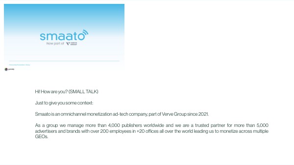 Smaato - Argumentario | Genially