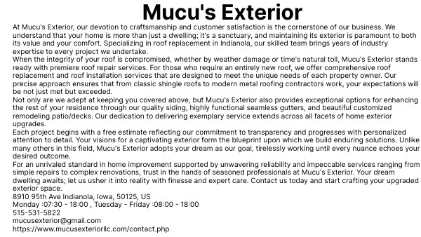 Mucu's Exterior | Genially