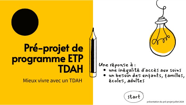 Présentation du projet ETP TDAH | Genially