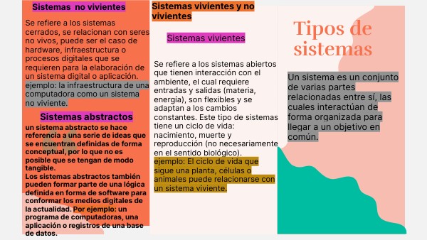 TRÍPTICO tipos de sistemas | Genially