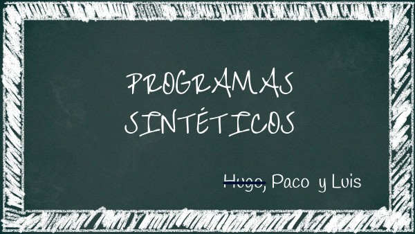 PROGRAMA SINTETICO SEP 2022