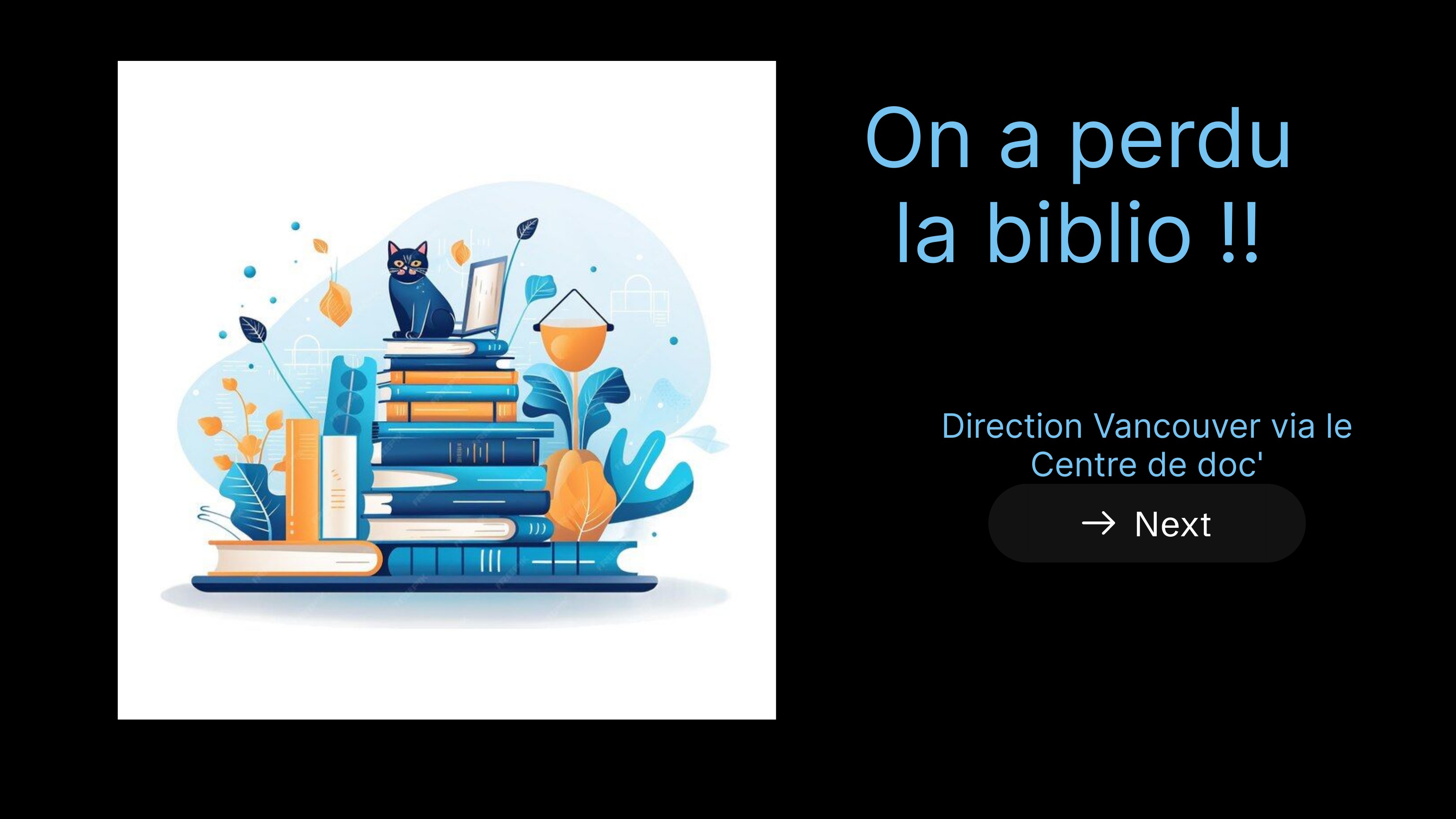 On a perdu la biblio !! | Genially