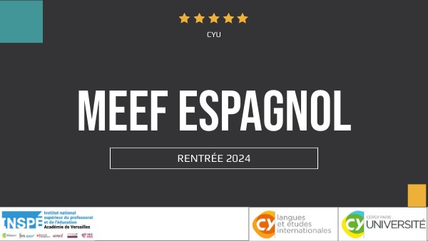 Présentation MEEF espagnol CY - 3 juillet 2024