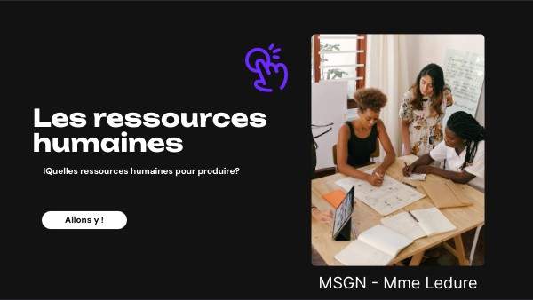 Les ressources humaines | Genially