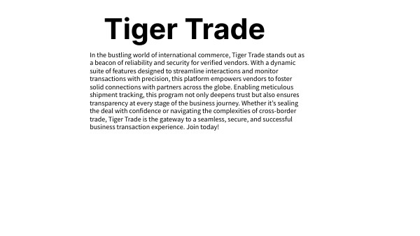 Tiger Trade
